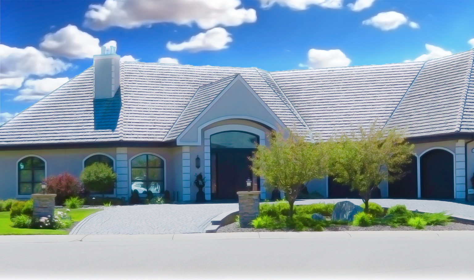 EXT. WIDE HOUSE FRONT – DAY – Episode Life