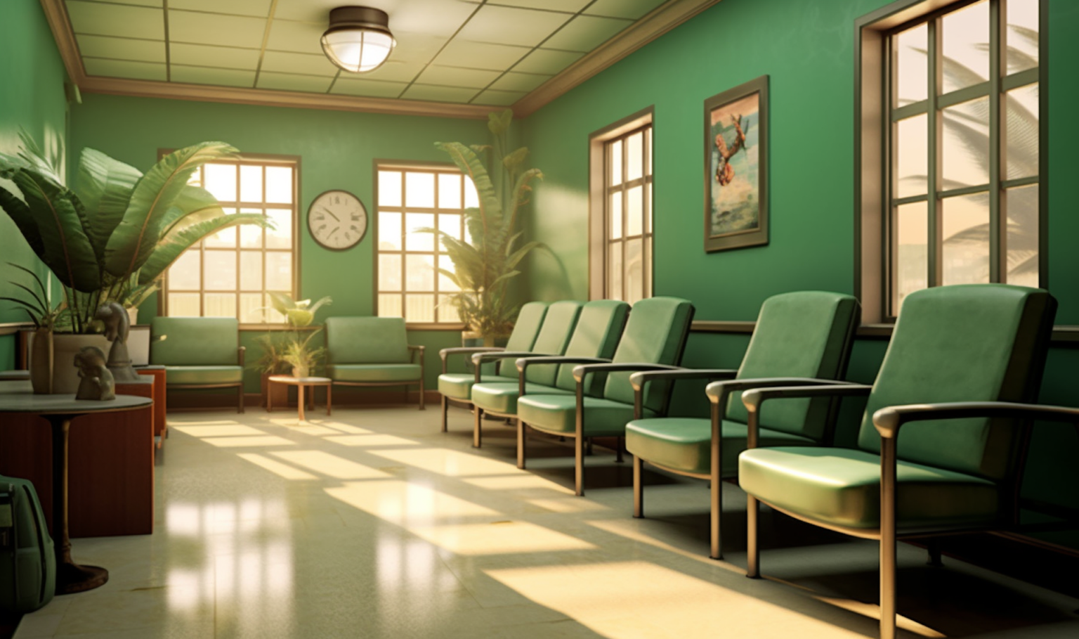 INT. GREEN WAITING ROOM – DAY – Episode Life