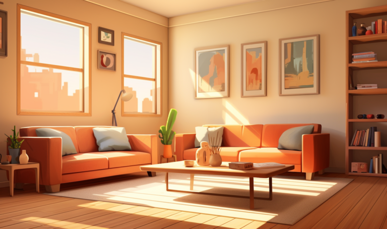 INT. LIVINGROOM ORANGE – DAY – Episode Life