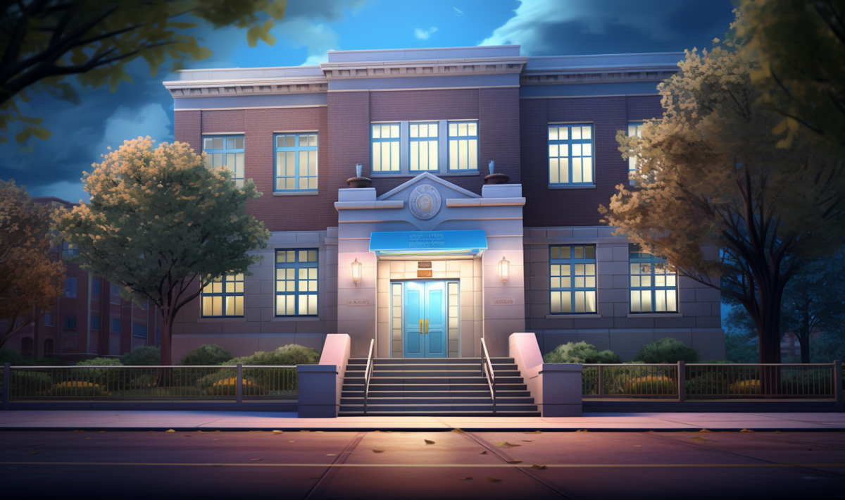 EXT. POLICE BUILDING – NIGHT – Episode Life